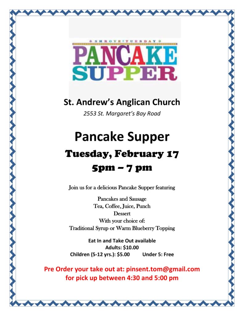 Pancake Supper | Parish of Timberlea-Lakeside